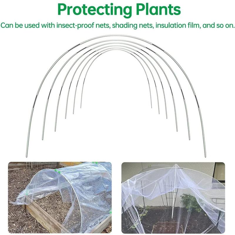 hellotohi 30PCS New Small Arch Greenhouse Hoops Durable Rust-Free ...