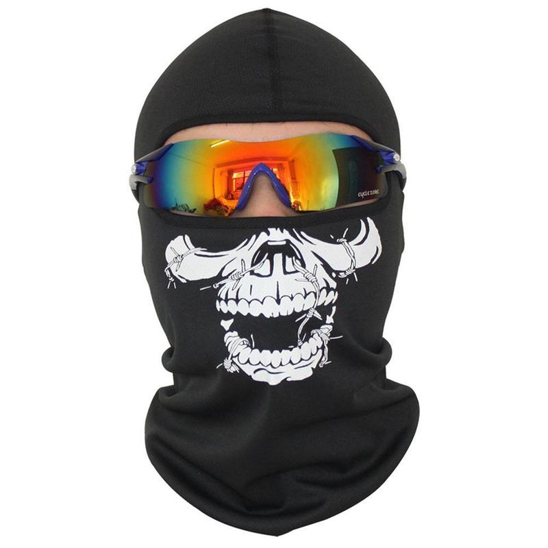 Musion Full Face Mask Black Ghosts Print Balaclava With Skul - TikTok ...