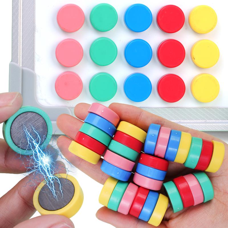 10/20Pcs Random Color Round Whiteboard Tools 2cm Teaching Magnetic ...