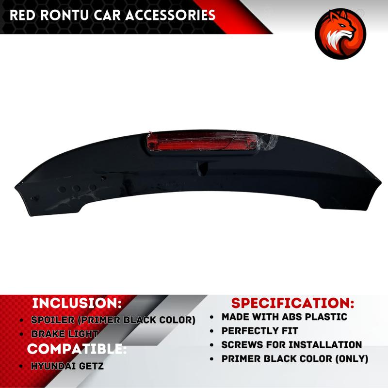 Hyundai Getz Roof Wing Spoiler with brake light - TikTok Shop Philippines