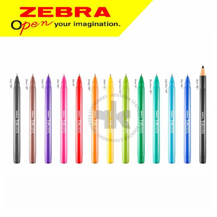 Jual Zebra Penciltic Fineliner Ballpen 0.4mm - Blue Green - Kota ...