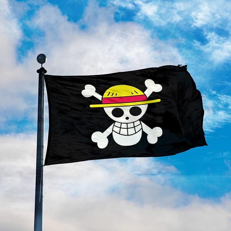 Bendera Tengkorak Lanun Monyet D. Luffy, Bendera Langit, 60 - TikTok ...