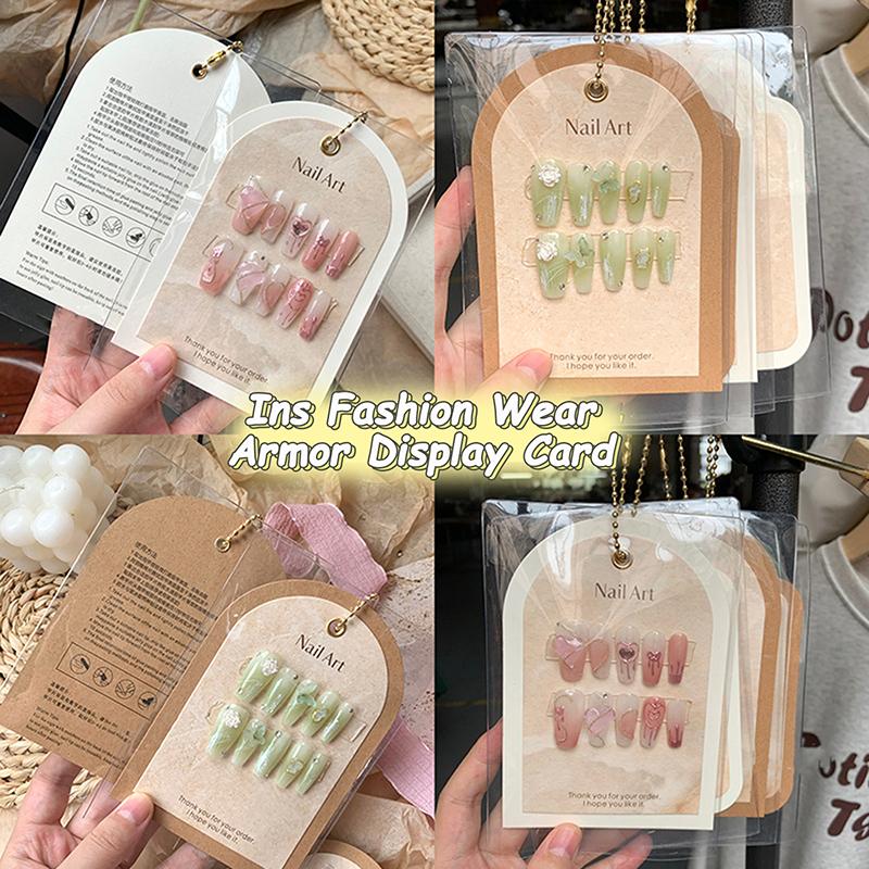 [mqs]Dustproof False Nails Sample Display Cards False Tips Manicure ...