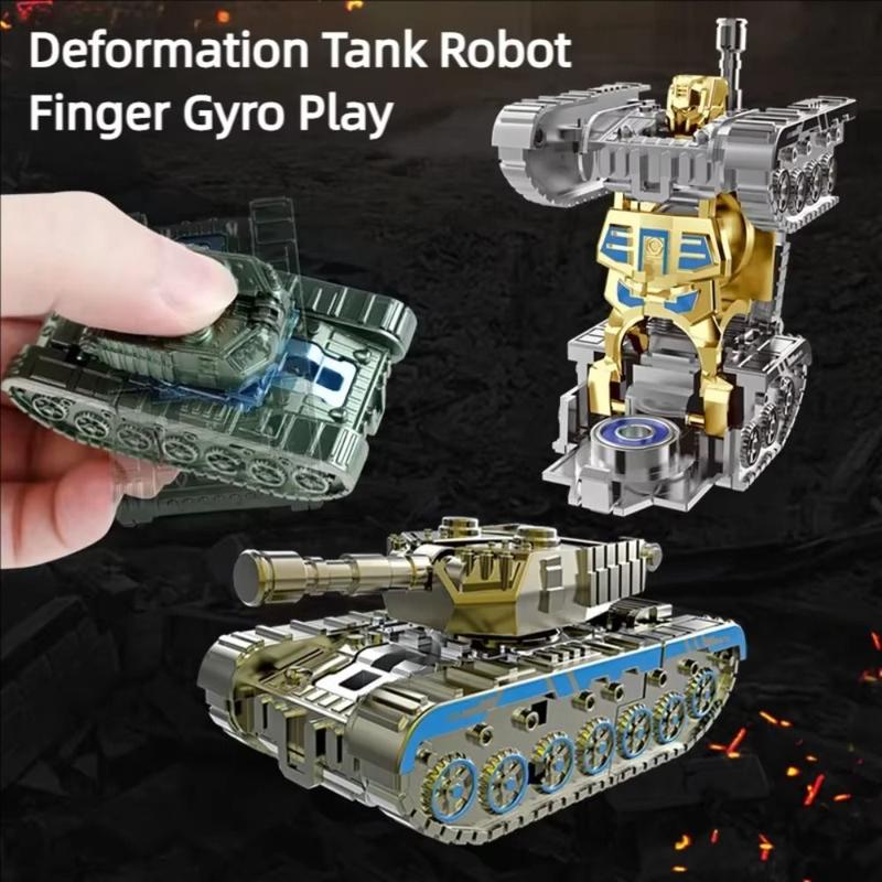 2 in 1 Deformed Tanks Robot Fidget Gyro Plastic Non-slip Fingertip ...