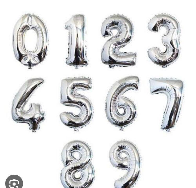 Balon Foil Angka Besar 80cm Silver - Shop | Tokopedia