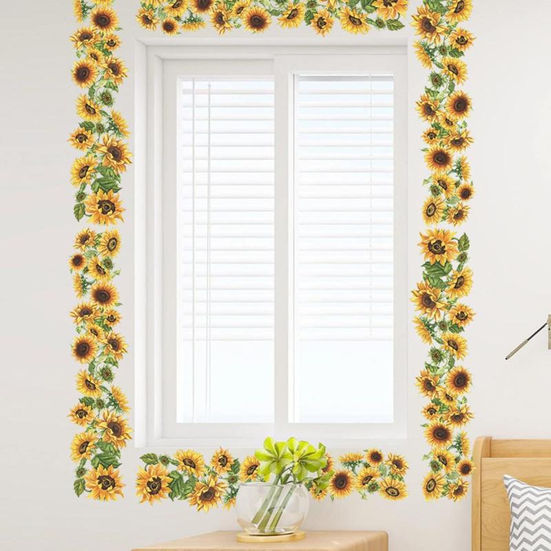 Sunflower Bouquet Wall Decals Room Decor 2 Packs DIY Sticker - TikTok Shop