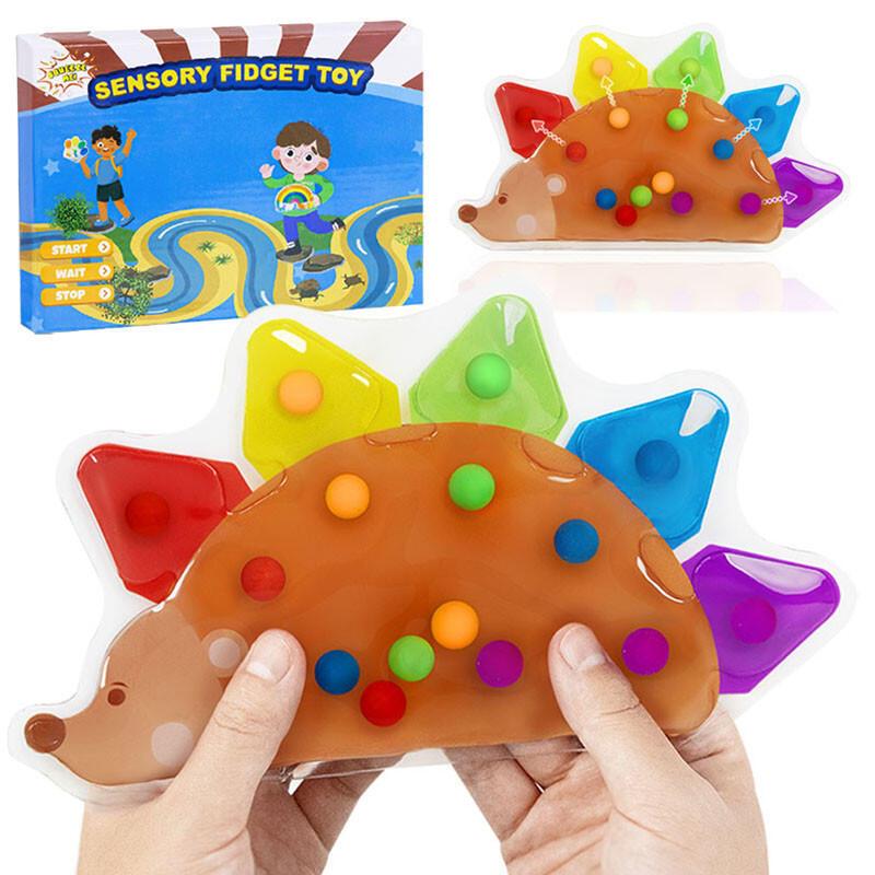 Hedgehog Rainbow Color Sorting Squeezing Bead Sensory Educational ...