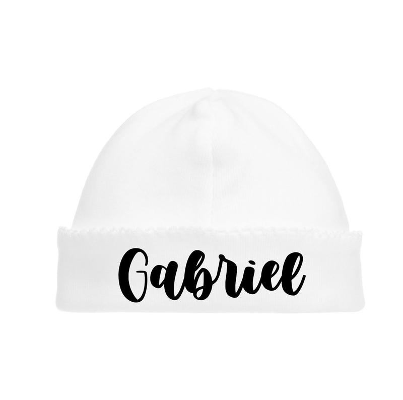 Baby White Bonnet with Personalized Name - TikTok Shop Philippines