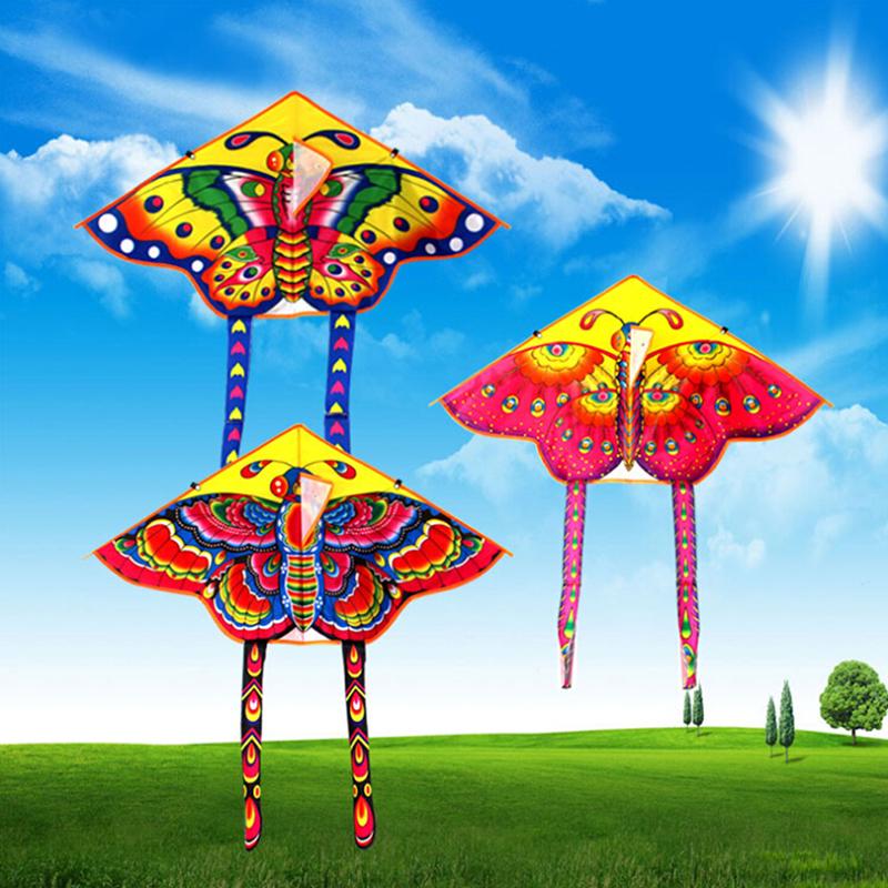 1Set 90*50CM outdoor sports butterfly flying kite children toy with ...