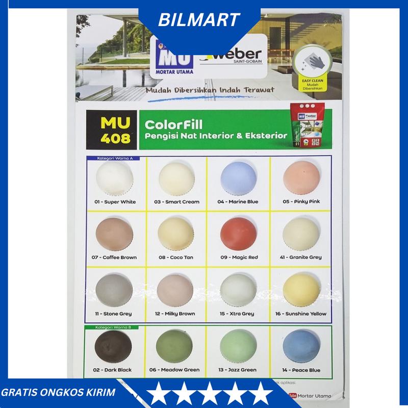 Pengisi Nat Keramik Mu-408 Colorfill Mortar Utama Semen Nat Keramik ...