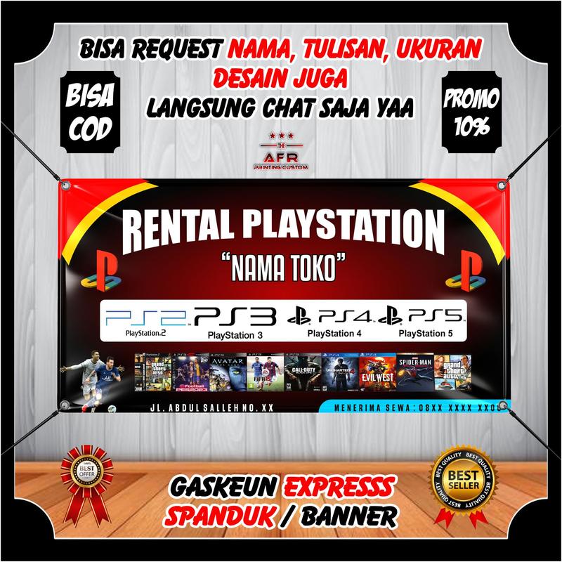 Banner Rental Playstation Spanduk Rental Ps Playstation Kere - Shop ...