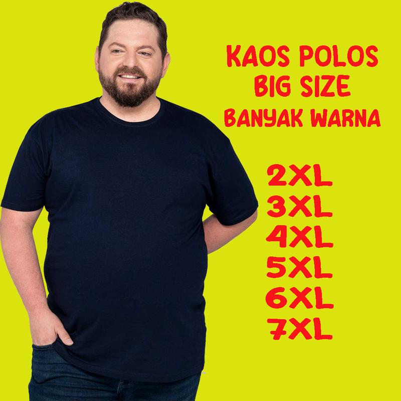 Kaos Polos Pria Tshirt Oblong Murah ukuran jumbo BigSize XX - Shop ...