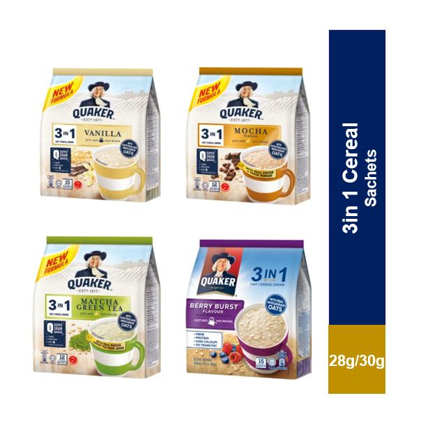 [Malaysia Import] Quaker 3 in 1 Oat Cereal Drink - Loose Sachet ...
