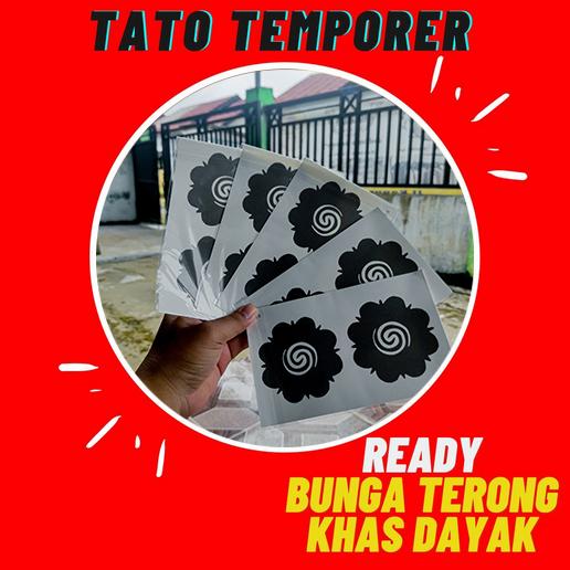 TATO BUNGA TERONG KHAS DAYAK [SEMI-PERMANENT] - Shop | Tokopedia