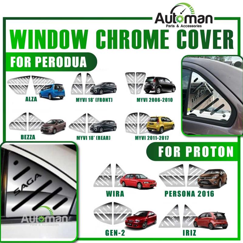 Penutup Tingakap Kereta Rear Side Window Cover Chrome FIT FO - TikTok ...