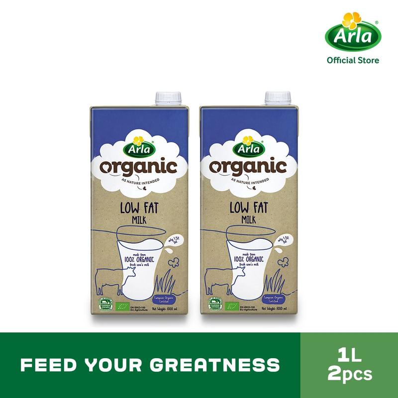 Arla Organic Low Fat Milk 1L 2-Pack - TikTok Shop Philippines