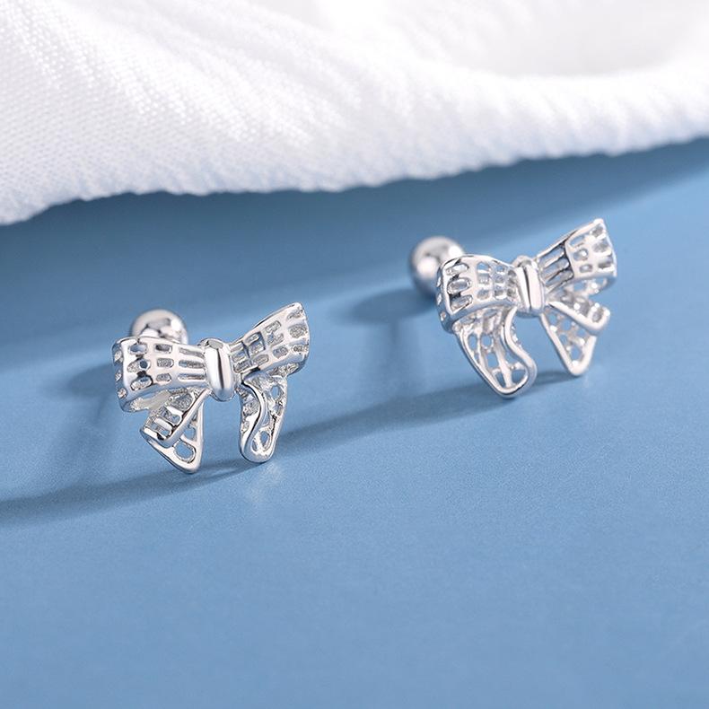 Anting-anting Ikatan Simpul Belakang Skru, Perak Tulen S999, - TikTok ...
