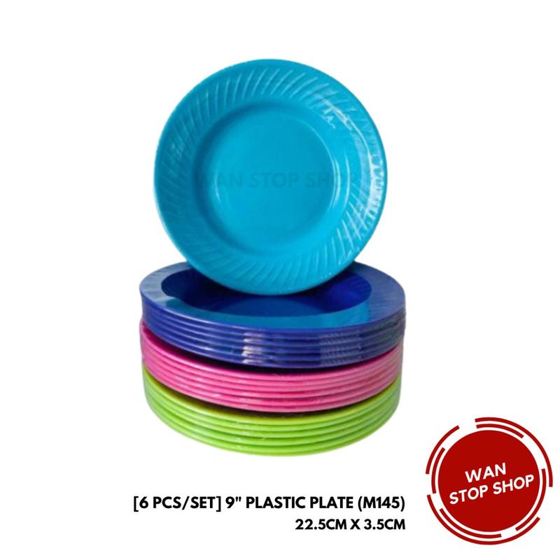 Pinggan Plastik, Berwarna-warni, 6 PCS / SET, Saiz 9 "Pingga - TikTok ...
