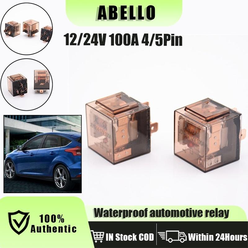 100A Automotive Relay DC 12V / 24V 4-5Pin Plug Waterproof Heavy ...
