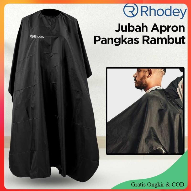 Rhodey Jubah Apron Kip Pangkas Rambut Salon Barbershop Cape Nylon ...