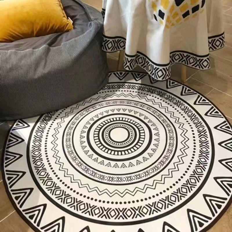 Permaidani Bulat, Tikar Yoga Dalaman, Tikar Lantai Ruang Tamu, Meja ...