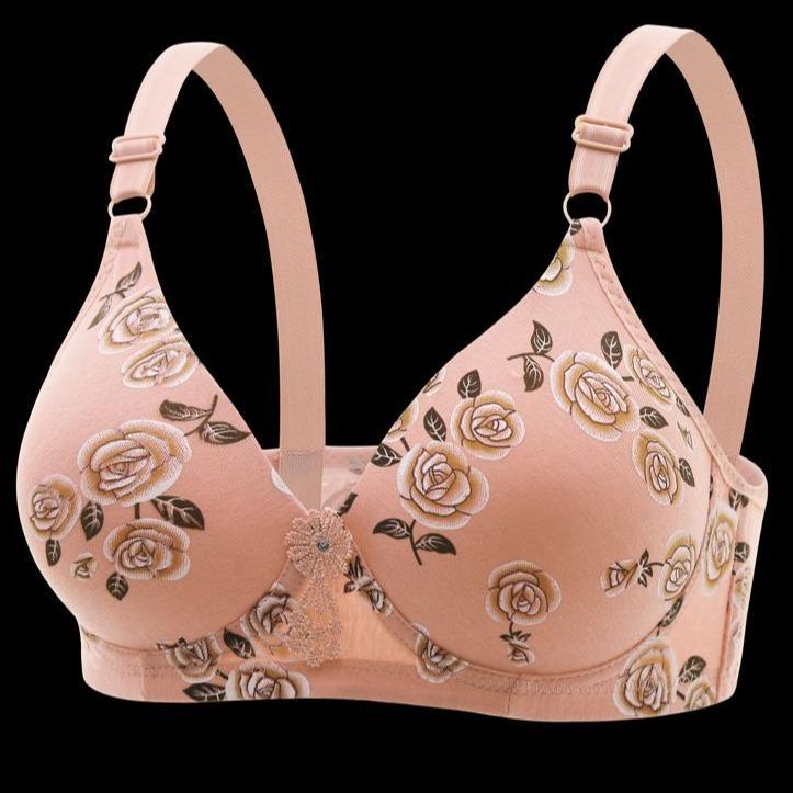Wireless Bras Women Cotton Bra Full Coverage 34-42 Cup B Design ...