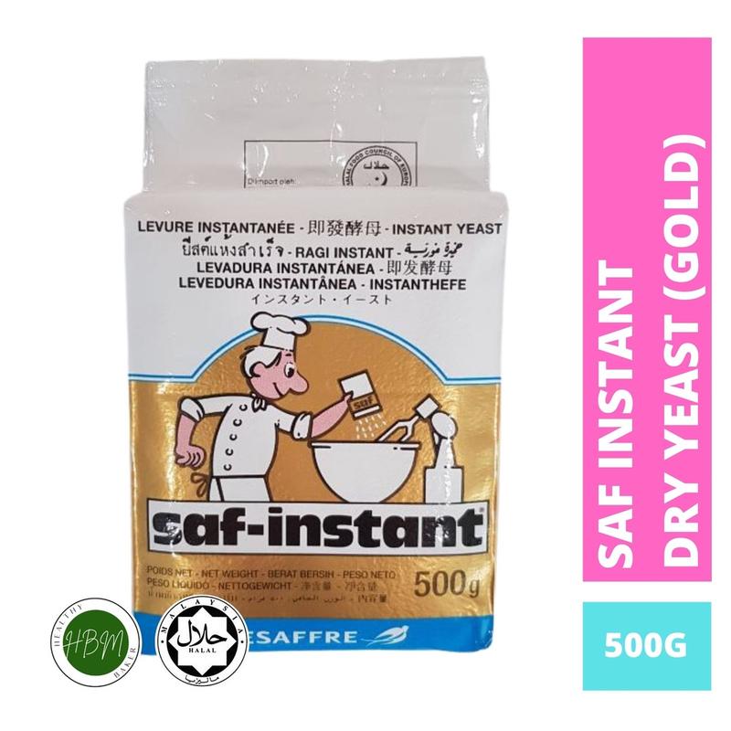 SAF INSTANT Instant Yeast 500g (Gold) Saf-Instant Yeast Yis Segera ...
