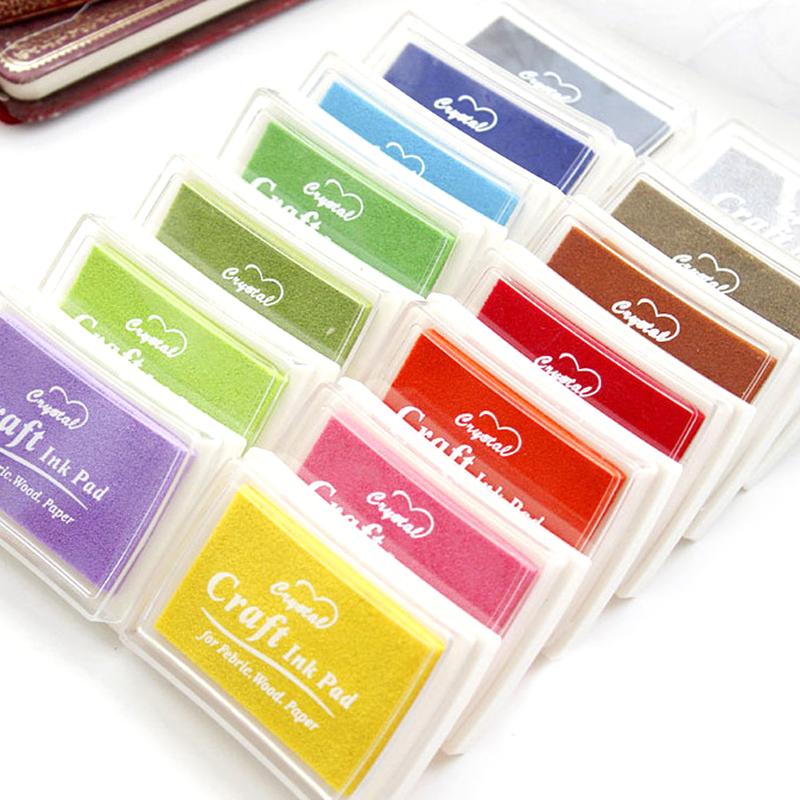 Pad Dakwat, 15 Warna, untuk Setem Kraf DIY dan Buku Skrap, Dakwat ...