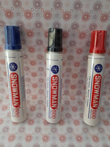 Jual Spidol Permanent Snowman Jumbo 500/Spidol Snowman Marker Besar 500 ...