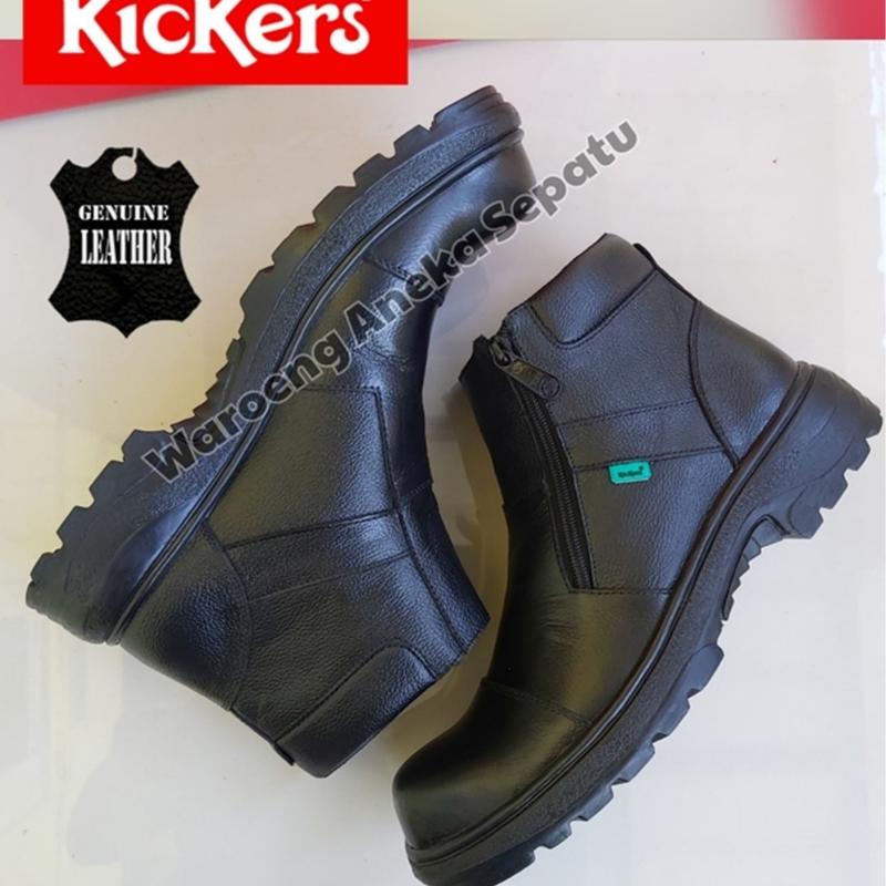 Sepatu Boots Pria Kickers King Zippers Resleting Kulit 100% Asli - Shop ...