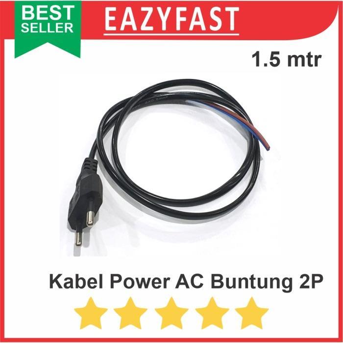 Jual Kabel Power AC 1.5m 1.5 meter Buntung Steker Colokan Listrik PLN ...