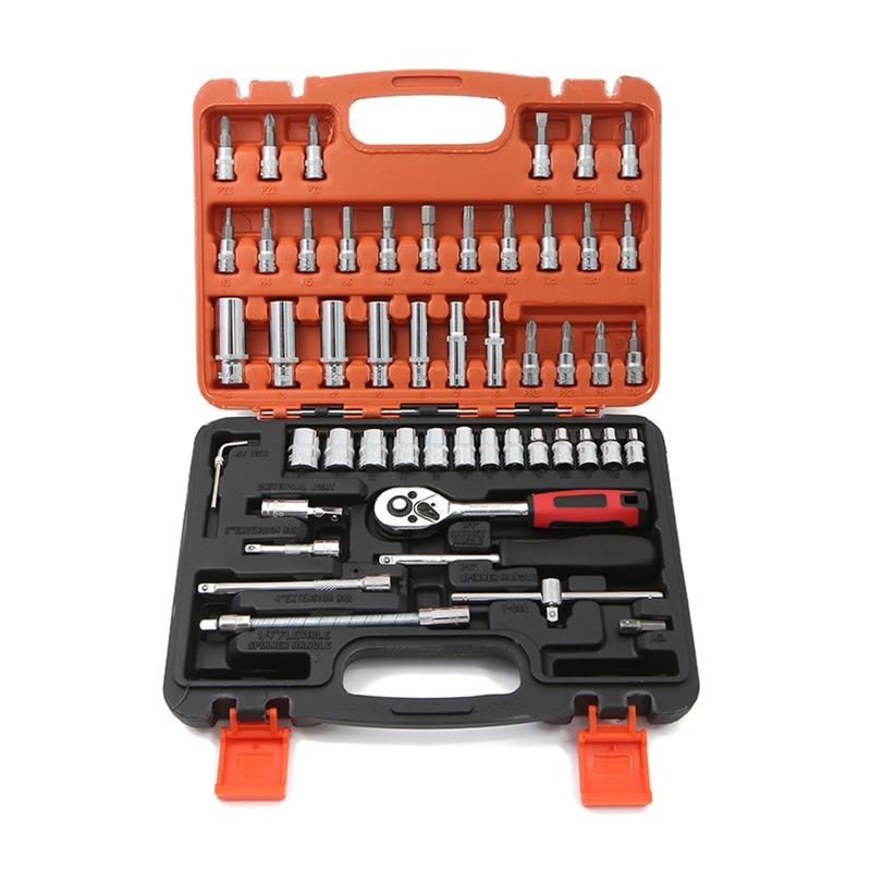 53pcs Car Repair Tool Sets Combination Tool Wrench Set Ratchet - TikTok ...
