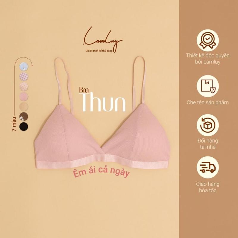 Áo ngực LAMLUY thiết kế không gọng, mút mỏng bra thun mềm mị - TikTok ...