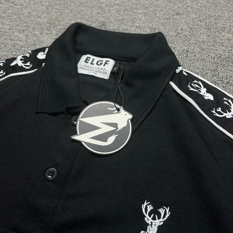 POLOSHIRT ELGF DEER TAPPED BLACK FULL TEG Bordir Logo T-Shirt - Shop ...
