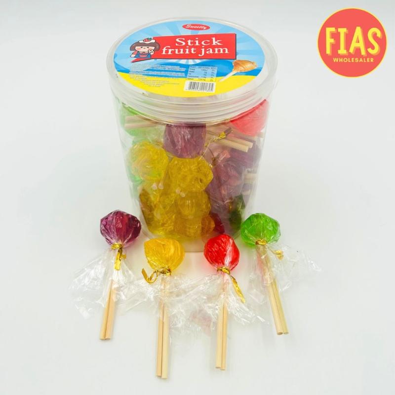 30 pcs Stick Fruit Jam Lollipop Candy by FIAS Kids World -Candies ...