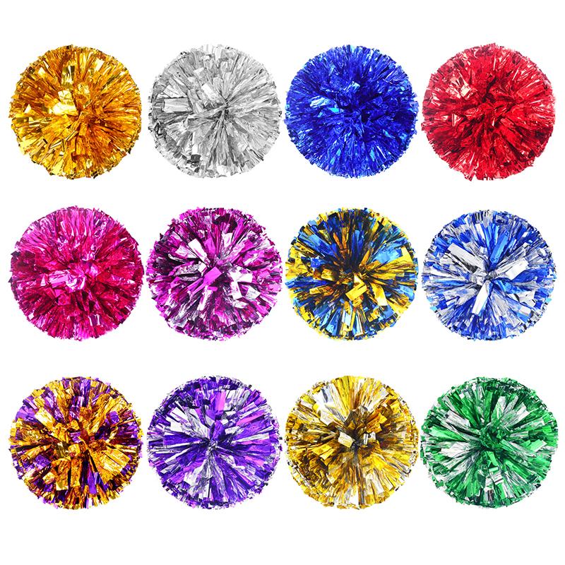 1Pc Plastic Double Hole Handle Cheerleader Pom Poms Metallic - TikTok ...