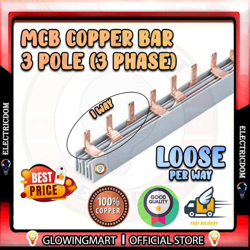 [LOOSE] 1 PCS 3 Phase MCB Copper Bar / MCB Copper Bus Bar with - TikTok ...