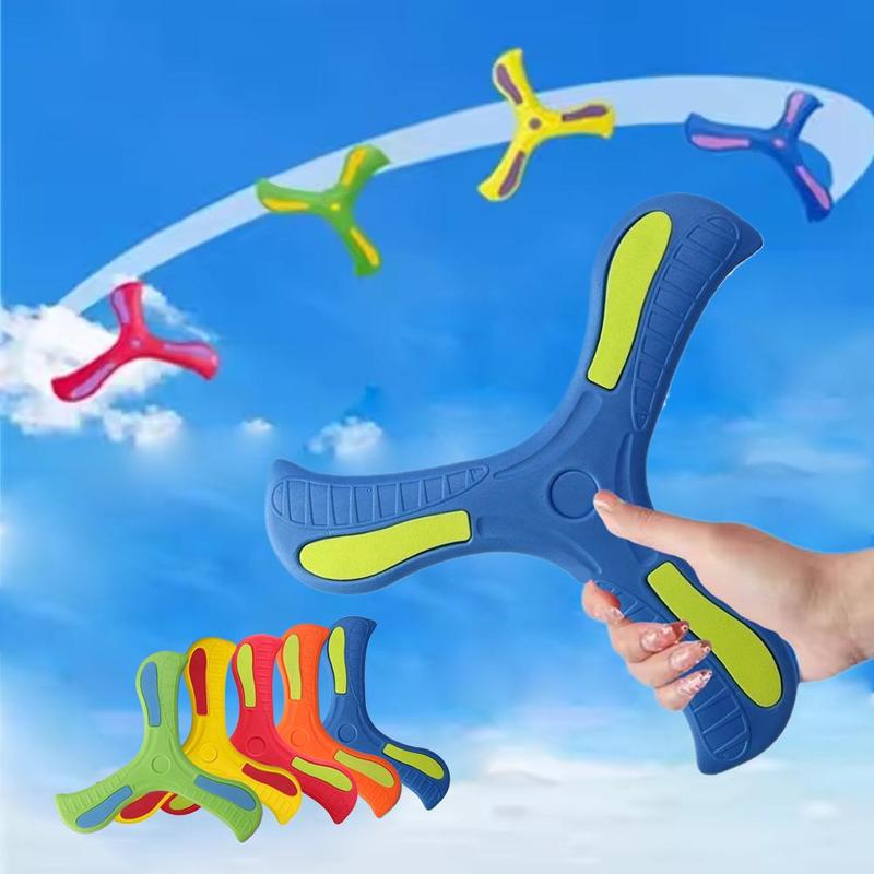 Parent-child Outdoor Game Soft Frisbee Toy Can Boomerang Throwback ...