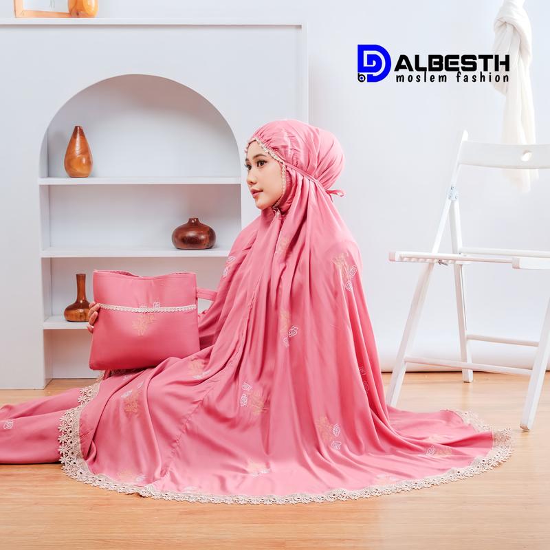 ALBESTH Mukena Dewasa Rayon Bordir Tabur Tulip Jumbo Renda Mewah - Shop ...