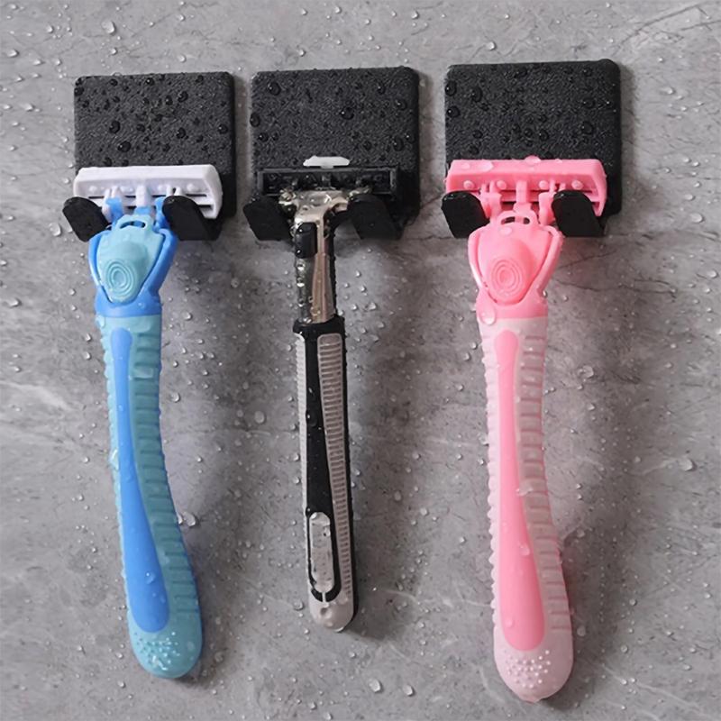 2/4PCS Adhesive Razor Holder Wall Mounted Bathroom For Showe - TikTok ...