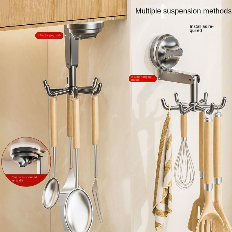 Octopus rotating kitchen suction cup hook punch-free kitchen - TikTok ...