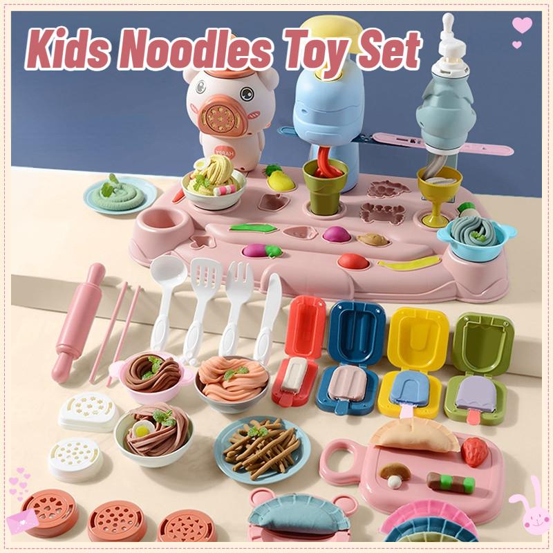 18PCS Noodle Machine Ice Cream Maker Toy Set DIY Non-Toxic Plasticine ...