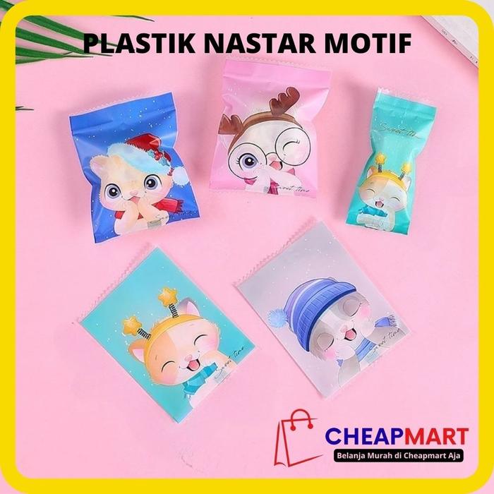 Jual [Isi 100pcs] Plastik Nastar MOTIF TANPA LEM Plastik Cookies ...