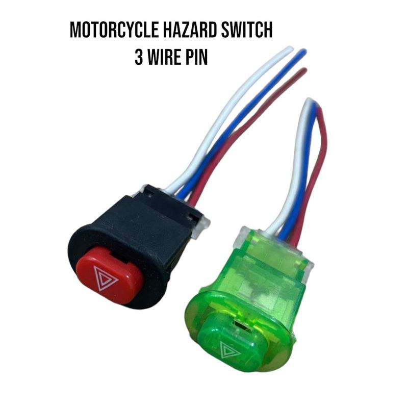 Hazard Switch for Motorcycles + 3 wire pin Socket - TikTok Shop Philippines