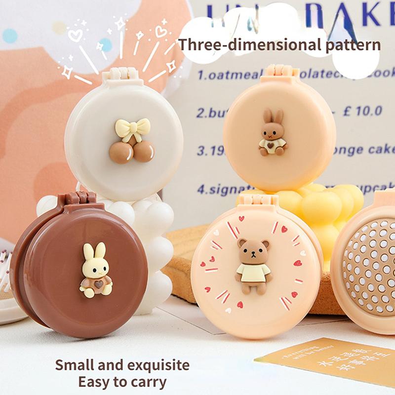 Cute Hair Combs With Mirror Portable Massager Foldable Mini Lovely ...