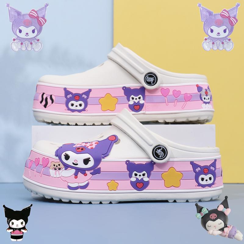 【COLSI】Colorful Semi Wedges with Kuromi Design Close Slipper - TikTok ...