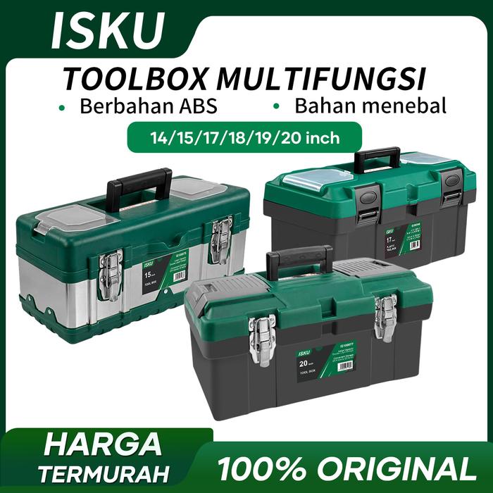 Promo ISKU Tool Box Besar Bahan PP Tahan lama Toolbox Kotak Peralatan ...