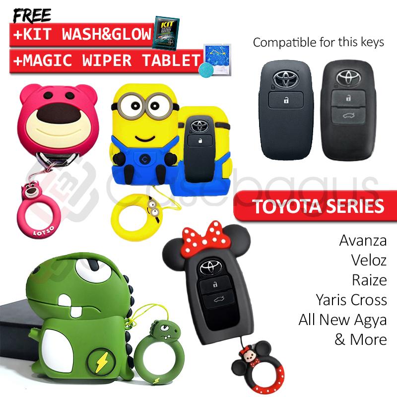 Daihatsu All New Xenia 2022 2023 - Cute Dino Case Kunci Mobil Cover ...