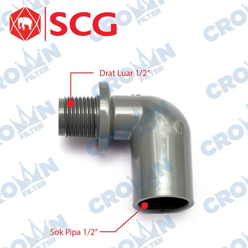 [SCG] Elbow Keni Drat Luar / Valve Elbow AW 1/2" - Shop | Tokopedia