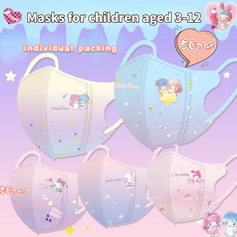 Aged 3-12 Baby Gemini Mask 50pcs Independent Packaging KT Cat 3D ...